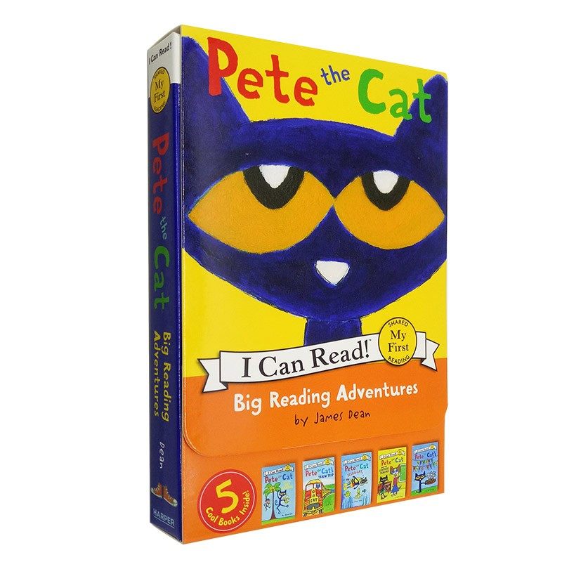 正版皮特猫英文绘本全套装5册 Pete the Cat: Big Reading Adventures5 Far-Out原版i can ...