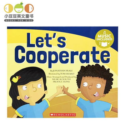 小豆豆英文童书儿童 英文原版绘本Let’s Cooperate 书+CD 让我们合作吧 歌谣学英文 STEM教育绘本 让我们合作吧 学乐外国音乐童谣