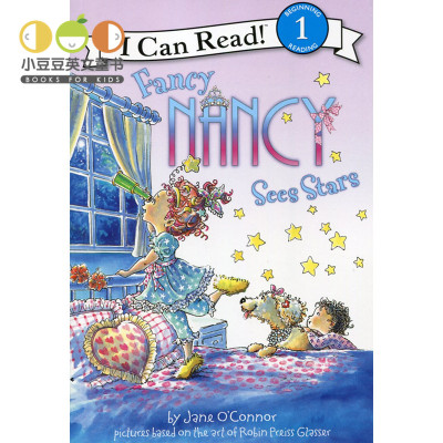 正版 英文原版绘本Fancy Nancy Sees Stars漂亮南希I Can Read4-8岁儿童英文阅读故事书 幼儿原版书 女孩