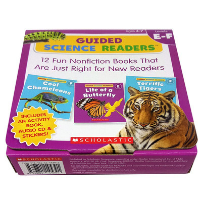 正版儿童进口英文原版绘本Guided Science Readers  E-F 学乐引导科学E-F带CD家长套装盒装 赠光盘 小豆豆英文童书 学乐出版社