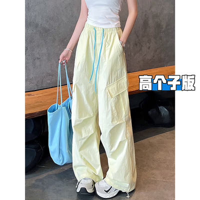 美式速干工装裤女夏薄款高个子