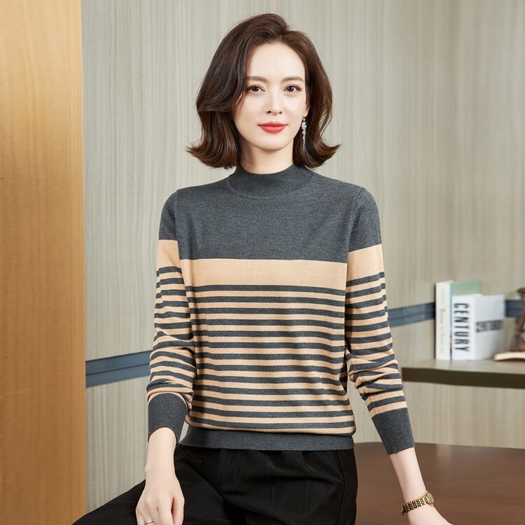 梵猫妈妈装春秋装针织衫2025新款中老年女春秋上衣阔太太