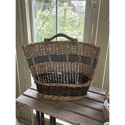 铲子篮工具篮柳编草编木把手工编织（复杂）花园杂货装饰壁挂花盆