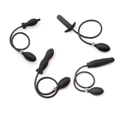 DNew Cylindrical Pagoda Pointed Inflatable Anal Plug Inflata