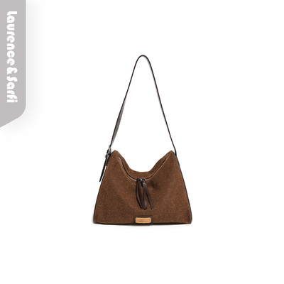 Laurence&Sarfi路易赛菲【骆马绒盛宴】时尚百搭小众经典腋下包