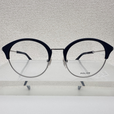 意大利police眼镜框可配近视高级不锈钢半框VPL730男女通用70