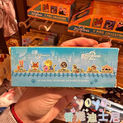 香港迪士尼 疯狂动物城 朱迪尼克卡通徽章 收藏pin