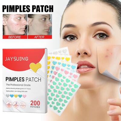 Jaysuing Heart-Shaped Acne Patches, Gentle and Non-Irritatin