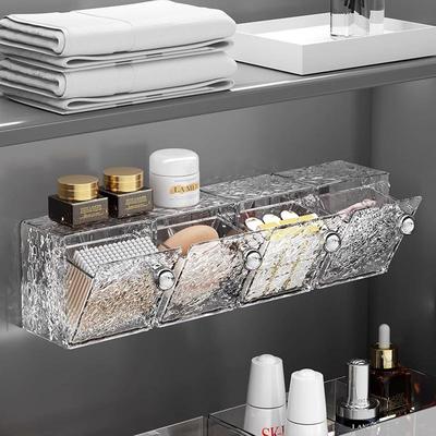 Luxury Water Ripple High Aesthetic Cotton Pad Storage Box, W