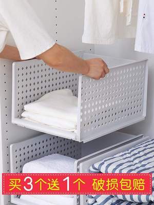 stratified shelves in the wardrobe dormitory cabinet