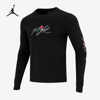 Nike/耐克正品Air Jordan男子运动舒适透气印花长袖T恤DQ7387-010