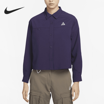 耐克女子翻领休闲运动防风外套