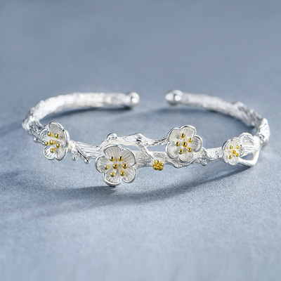 Sterling Silver Simple Personality Retro Female Fashion