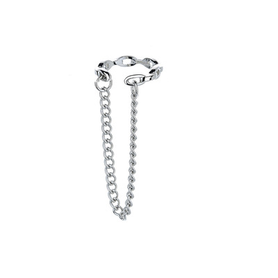 1 Pcs Non-pierced Ear Clip Korean Chain Tassel Clip