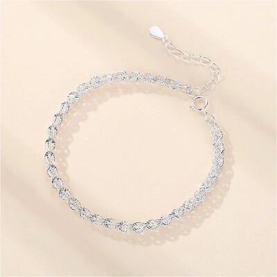 Sparking Sterling Silver Chain Bracelets For Women Original