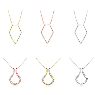1PC Fashion Necklace Geometric Simple Ring Holder Ring