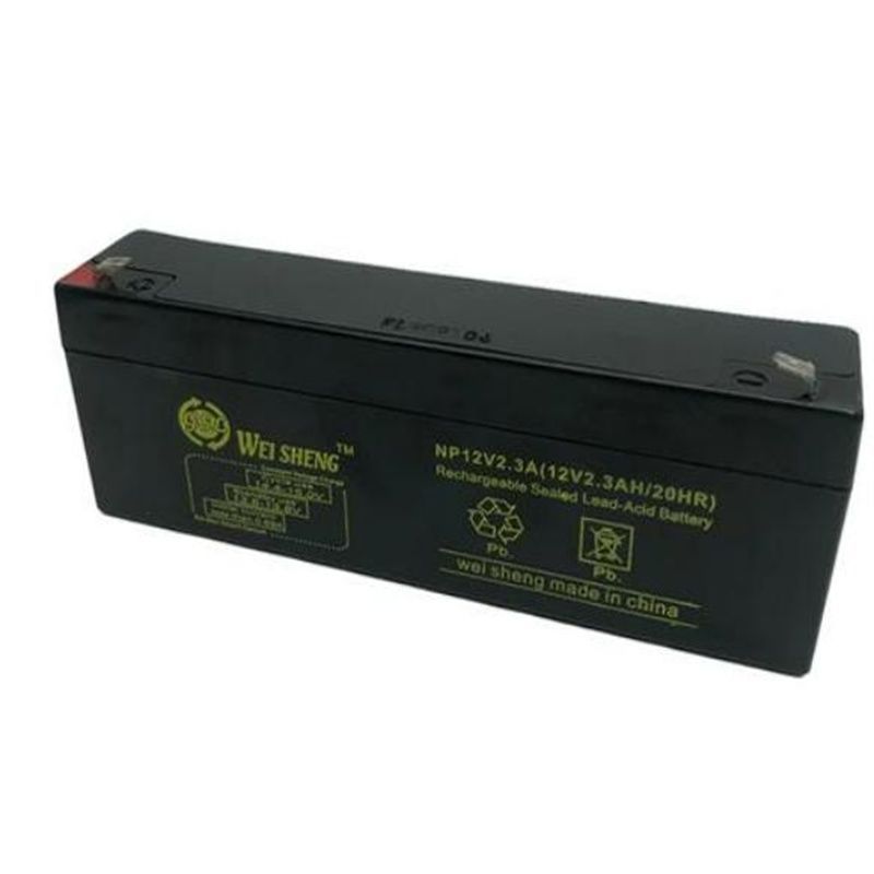 WEISHENG蓄电池NP-12-2.3卷闸门12V2.3AH电梯门禁医疗免维护电源