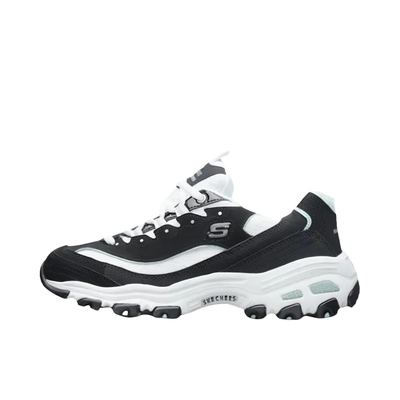 Skechers/斯凯奇 D'Lites 1.0 熊猫鞋 老爹鞋 厚底增高11959-BKW