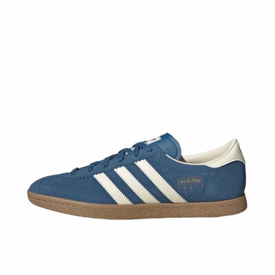 adidas originals 时尚薄底T头鞋 低帮 男女同款 蓝色JR9555