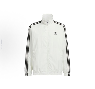 adidas originals Firebird舒适立领长袖夹克 男款 汉玉白KC1455