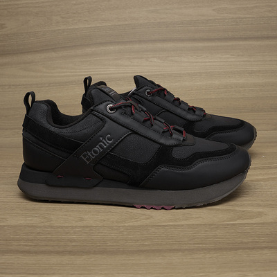 男皮面防滑系带透气阿甘鞋