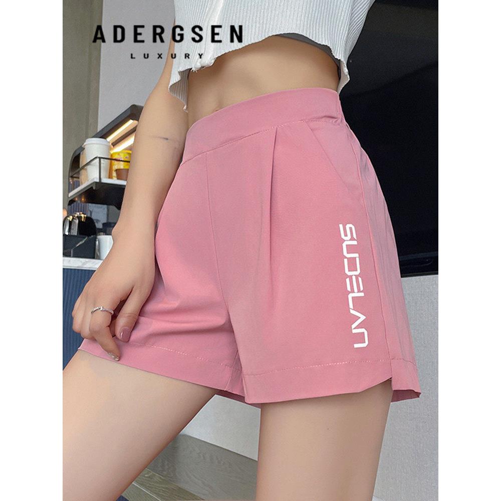 ADERGSEN冰丝短裤女外穿夏季薄款2025新款速干休闲跑步运动三分裤
