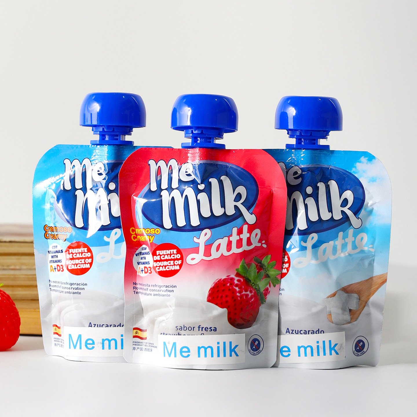西班牙进口Memilk草莓原味配制型含乳饮料儿童营养早餐奶即饮饮品