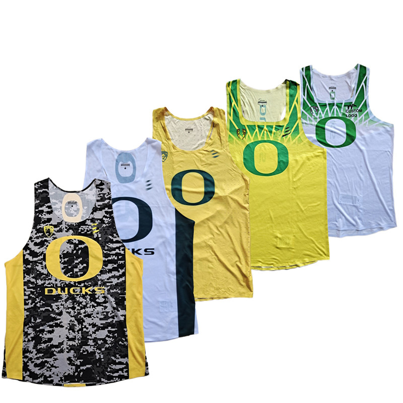 OREGON 俄勒冈精英赛绿O黄O马拉松贴胶背心 分体田径服 可订LOGO