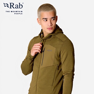 RAB Ascendor Light新款轻量徒步保暖外套登山连帽抓绒衣 QFG-58