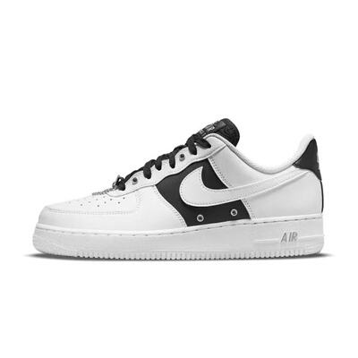 NikeAF1白黑金属扣男板鞋