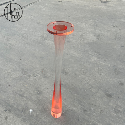 透明亚克力圆柱桌腿定制餐桌