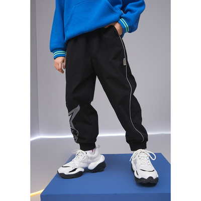 【马】儿童时尚百搭宽松休闲运动长裤撞色设计感简约潮流范MA141