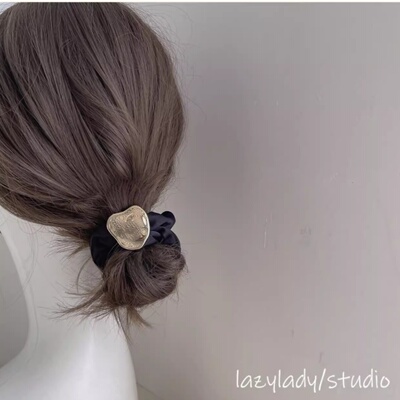 不规则圆形肥肠圈 丸子头橡皮筋头绳发绳发圈女