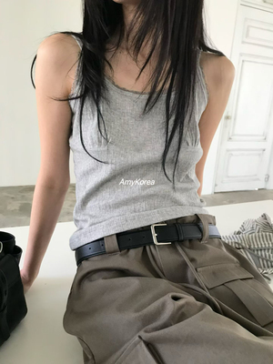 aube Amy韩代 26早春 东大门 肌理感蕾丝 吊带背心 洋气纯色 百搭