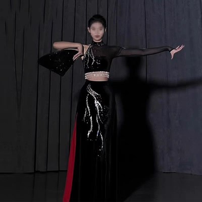 速发傣族舞蹈服装孔雀舞花腰腰艺花大傣民族摆考练功服五毒演出服