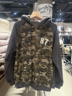 OM one moment国内正品代购拉链连帽迷彩卫衣外套不支持退换