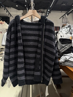 OM one moment国内正品代购条纹连帽针织外套不支持退换