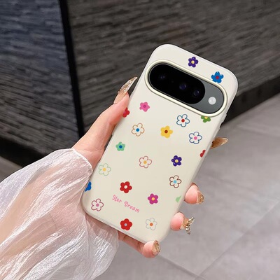 缤纷小花适用于谷歌Pixel10proXL/10pro手机壳9proXL果冻壳Google Pixel8pro保护套7pro卡通7A/8A/10/10pro