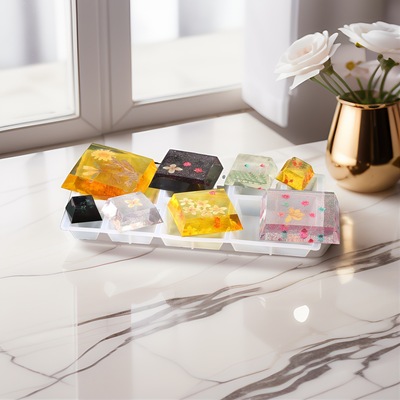 DIY水晶滴胶硅胶模具多规格梯形摆台造型干花镜面手工饰品模具