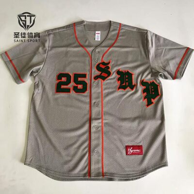 Supreme棒球开衫短袖