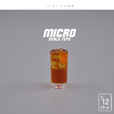 Dollhouse娃娃屋模型1/12分食玩场景 长岛冰茶威士忌饮料微缩模型