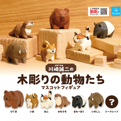 日本正版散货木雕动物