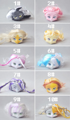 正版散货怪物高中娃娃配件练妆头