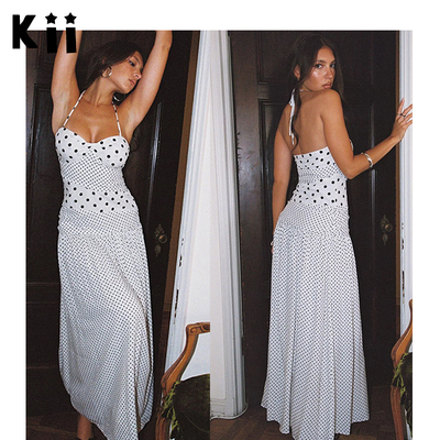 PrincessPolly波点挂脖连衣裙女