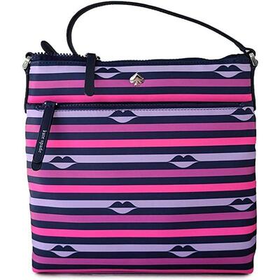 Kate Spade New York Jae尼龙斜挎包Hand包stripes Lips