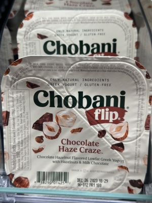 代购正品 美国产 Chobani低脂希腊式乳酪希腊酸奶 朱古力棒 三个