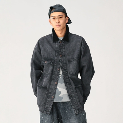 【7折】BEAMS 春夏复古四袋宽松牛仔夹克 男款 4084