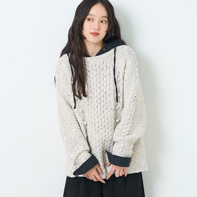 26秋冬 FREAK'S STORE 羊毛混纺彩色绞花针织 女款 3065