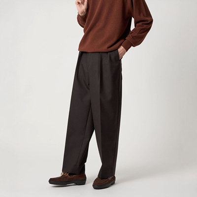 【7折】Steven Alan 纯羊毛牛津布双褶西裤 男款 0200