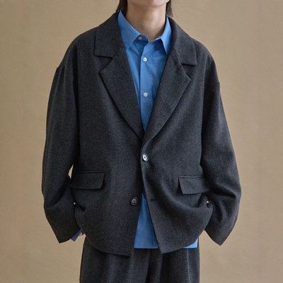 日本代购 epnok 人字纹宽松夹克 606922